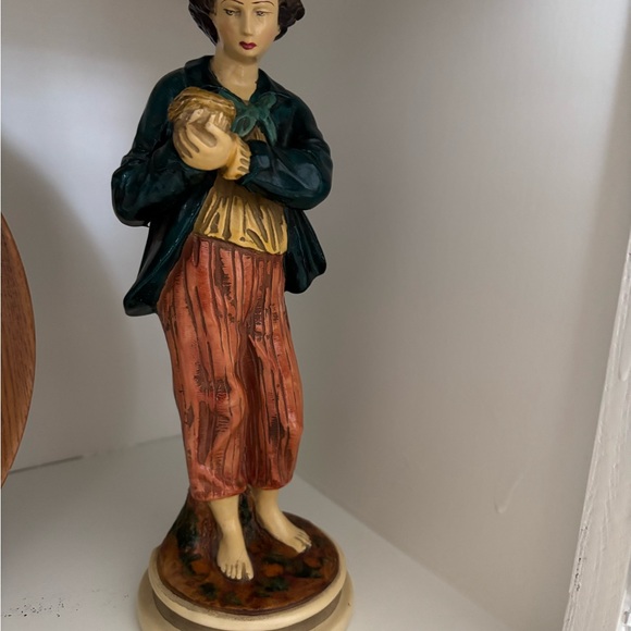 Art | Vintage Borghese Italian Boy Chalkware Figurine | Poshmark